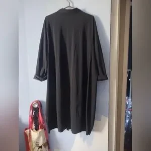 oska | Dresses | Oska Black Stretch Techno Fabric Midi Dress 2x | Poshmark